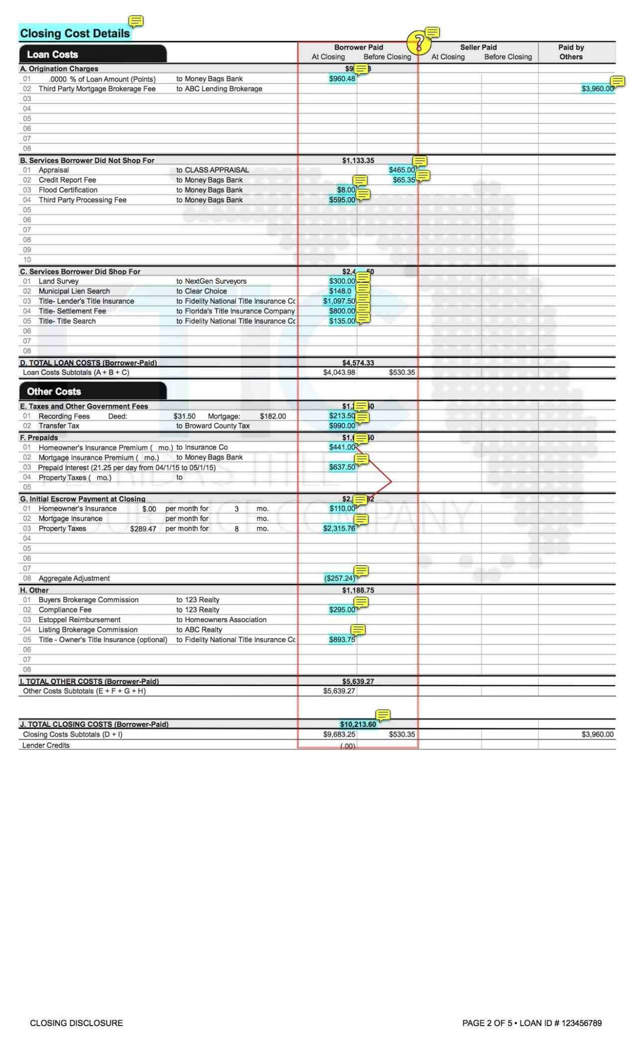 What is the closing disclosure statement?