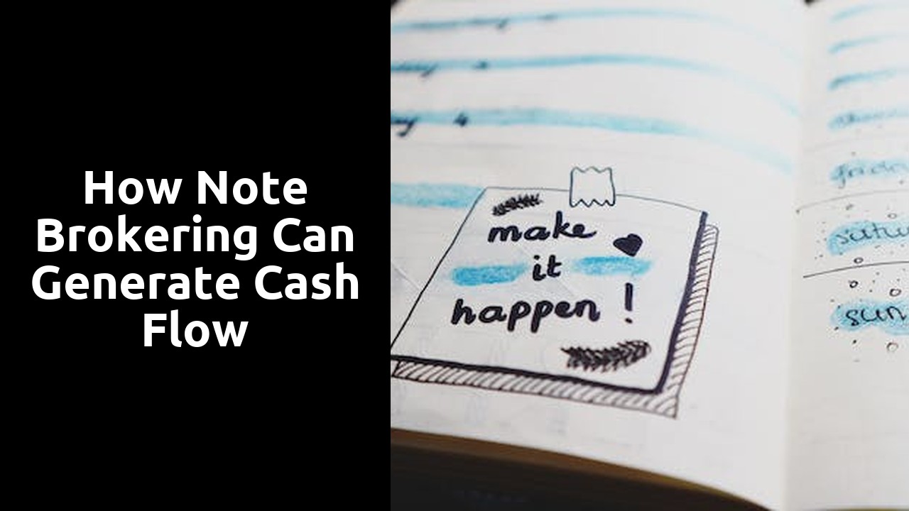How Note Brokering Can Generate Cash Flow